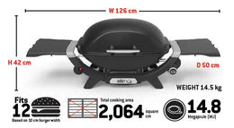 Weber Q Premium (Q2200N) Midnight Black | Barbeques and More